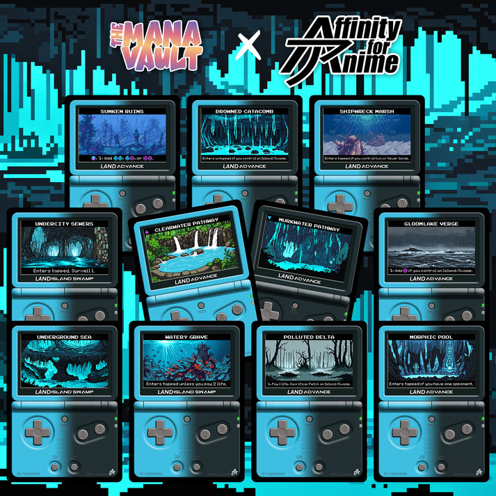 The Mana Vault : Blue-Black Pixel Lands – Mana Vault Proxies